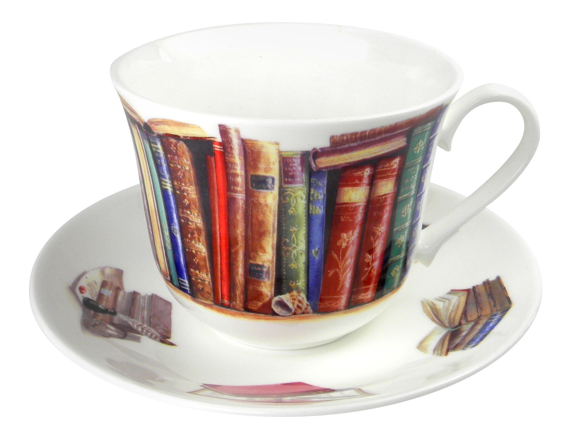 Roy Kirkham Creative Writing Book Lovers Breakfast Tea cup and Saucer Set Fine Bone China England