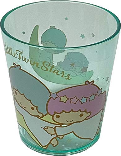 Sanrio Little Twin Stars Plastic Cups 7.8 × 8.5 × 7.8 cm 260ml Dinnerware Drinkware Saucers Kitchen (Green)