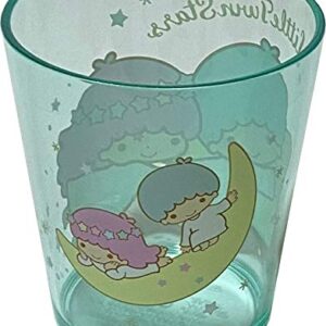 Sanrio Little Twin Stars Plastic Cups 7.8 × 8.5 × 7.8 cm 260ml Dinnerware Drinkware Saucers Kitchen (Green)