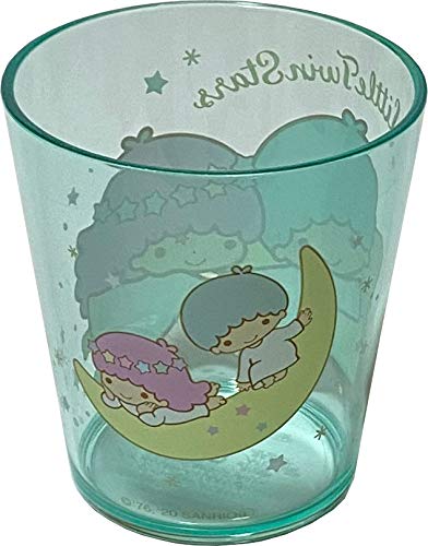 Sanrio Little Twin Stars Plastic Cups 7.8 × 8.5 × 7.8 cm 260ml Dinnerware Drinkware Saucers Kitchen (Green)