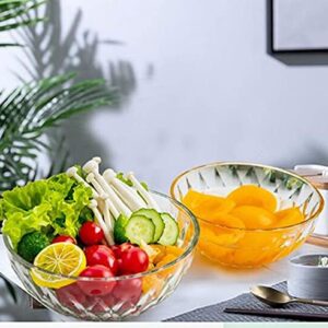 Jucoan 12 Pack 10 oz Mini Glass Bowls, 5 Inch Diamond Cut Glass Prep Bowls, Stackable Glass Salad Bowls for Fruit, Cereal, Candy, Yogurt