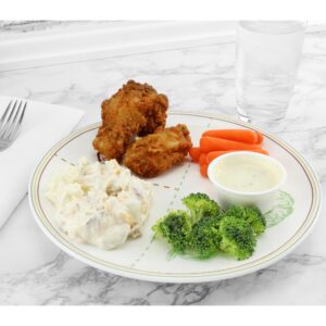 Cornucopia Ceramic Portion Control Plates (Set of 2); Microwave-Safe