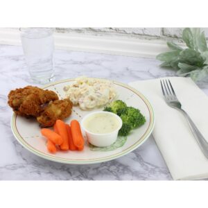 Cornucopia Ceramic Portion Control Plates (Set of 2); Microwave-Safe