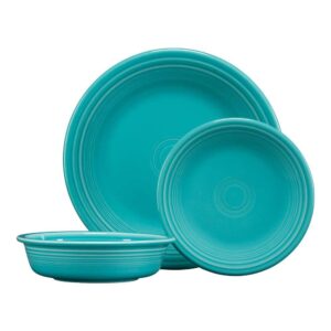 fiesta 3-piece classic place setting in turquoise