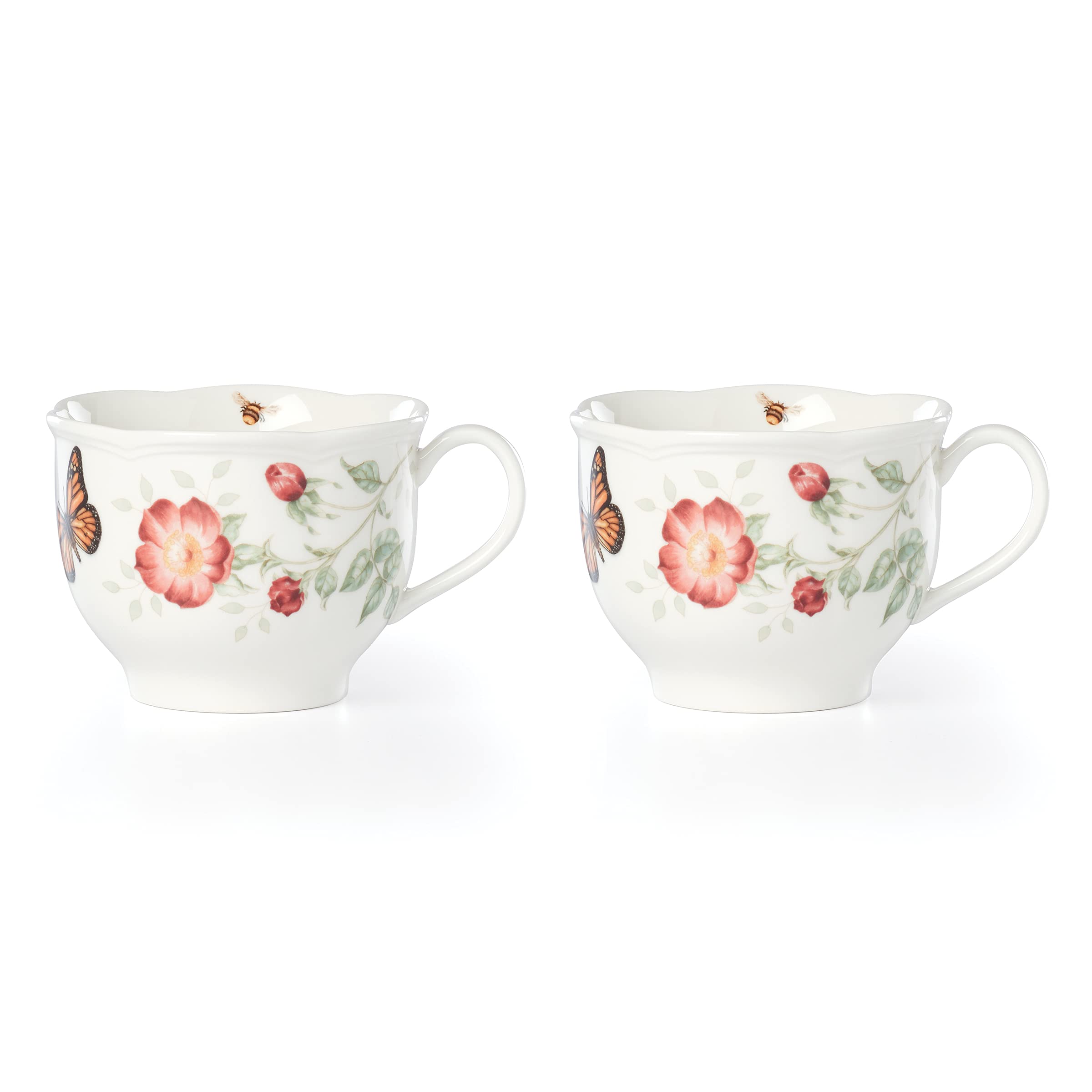 Lenox Butterfly Meadow 2-Piece Latte Mug Set, 1.70 LB, Multi