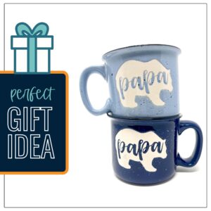 Papa Bear Coffee Mug for Dad, Father, Grandpa, Husband - Unique Fun Gifts for Men, Grandads, Grandfather, Grandad, Pop Gifts from Grandkids for Father's Day, Christmas, Birthday Presents for Grandpa