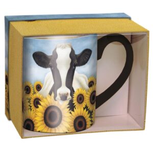 Lang Surrounded by Sunflowers 14 oz. Mug by Lowell Herrero (10995021068), 1 Count (Pack of 1), Multicolored