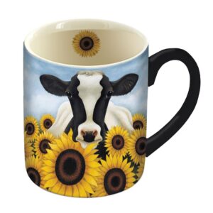 Lang Surrounded by Sunflowers 14 oz. Mug by Lowell Herrero (10995021068), 1 Count (Pack of 1), Multicolored