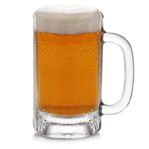 libbey heidelberg glass beer mugs, 16-ounce, set of 4