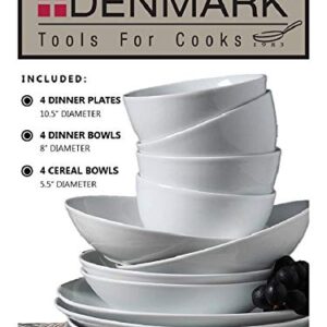 Denmark White Catering 4 Pack Dinnerware Sets- Parties, Weddings, Holiday, 4 Pack Tall 20 Ounce Latte Mug