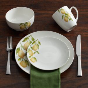 Studio Nova Lemons 16-Piece Dinnerware Set, Service For 4, White