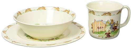 Royal Doulton Bunnykins Childrens Plate, Cereal Bowl and 1 Handled Hug-a-Mug Childresns Dining, 3 piece set, Multicolor