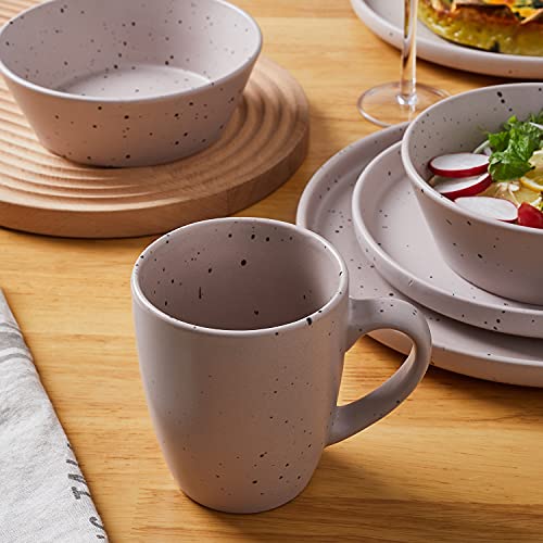 Stone Lain Jade Stoneware Dinnerware 16-Piece Service for 4, Taupe