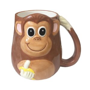 3D Ceramics Monkey Coffee Mug Water Tea Cup With Handle