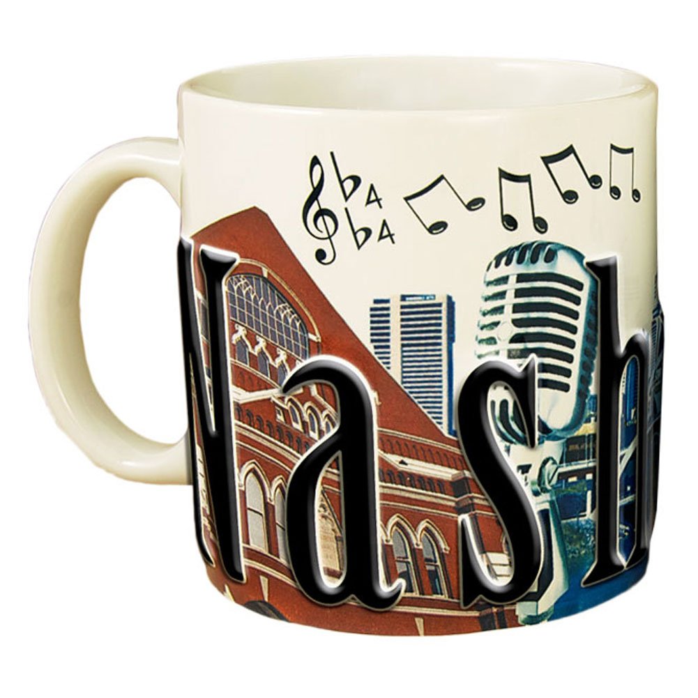 Americaware - City of Nashville Souvenir Ceramic Coffee Mug / Cup - 18oz