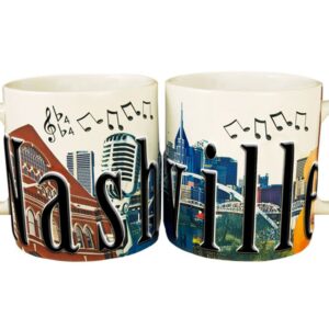 Americaware - City of Nashville Souvenir Ceramic Coffee Mug / Cup - 18oz