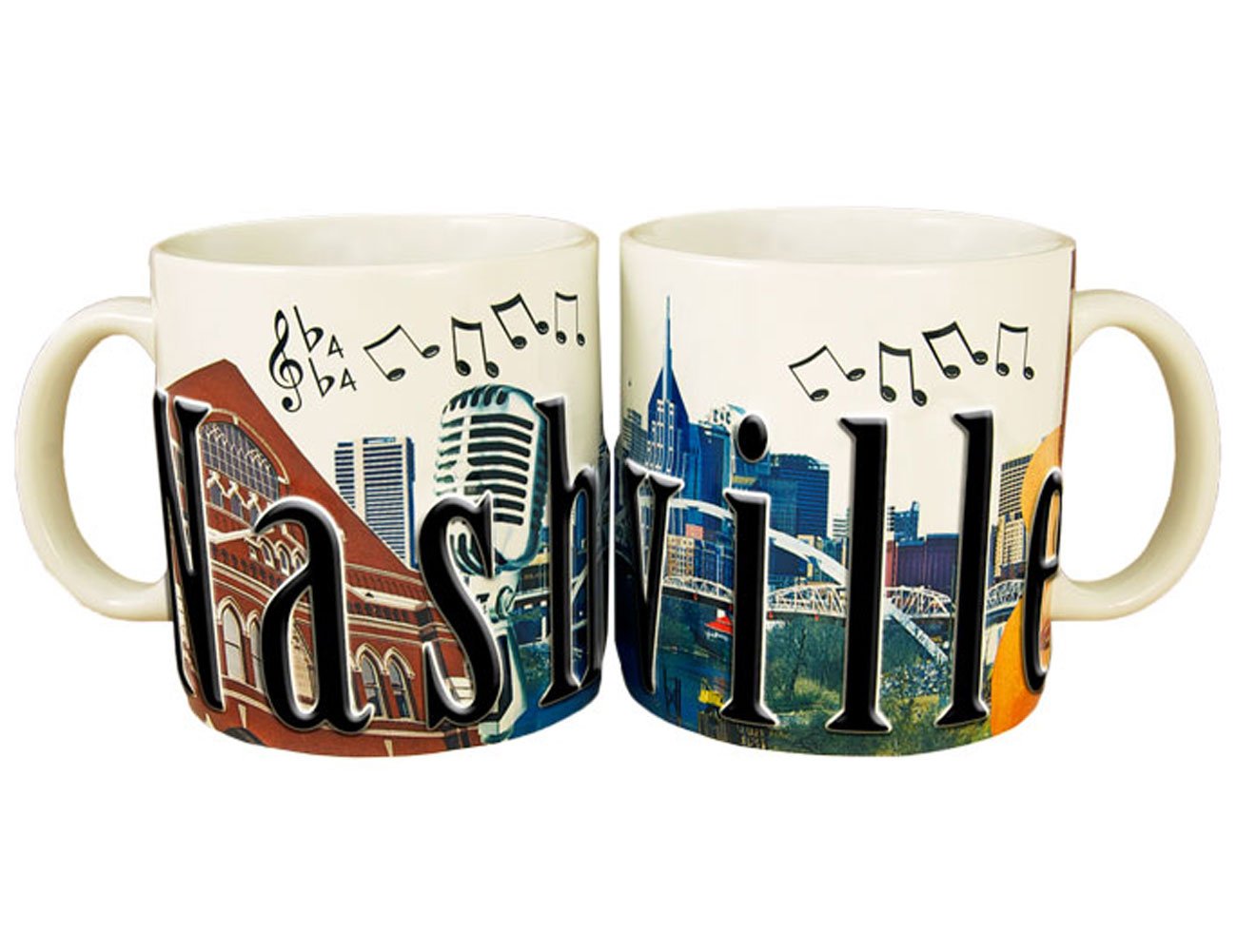 Americaware - City of Nashville Souvenir Ceramic Coffee Mug / Cup - 18oz