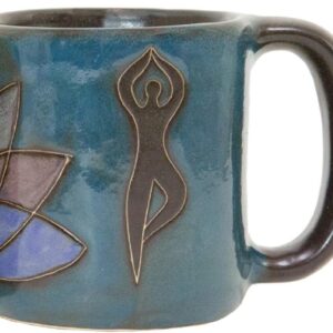 Mara Stoneware Yoga Meditation 16oz Handcrafted Mug