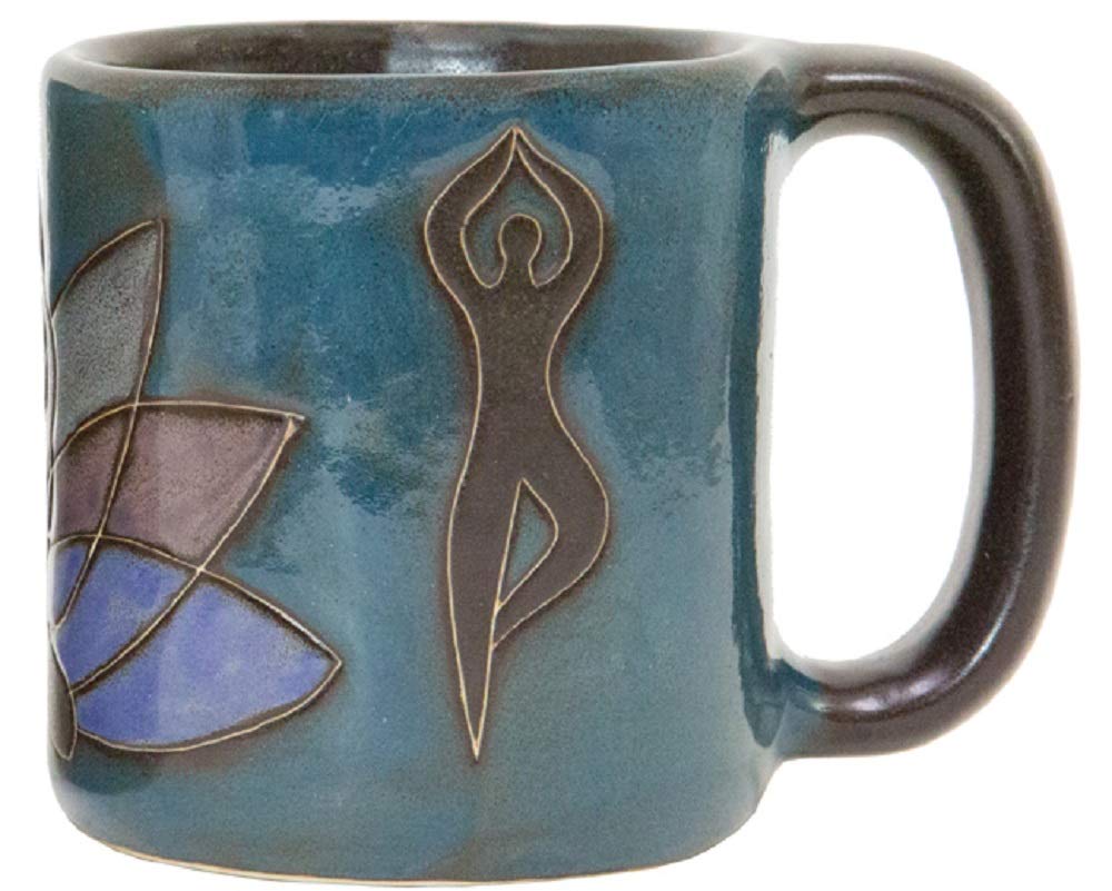 Mara Stoneware Yoga Meditation 16oz Handcrafted Mug