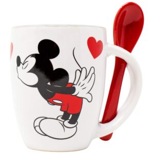 disney mickey and minnie kissing 4 ounce espresso mug