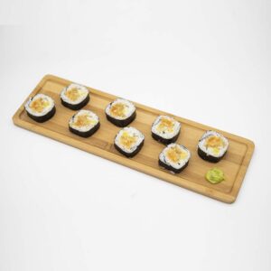 Lymhy 2 Pack Japanese Bamboo Sushi Serving Tray Plate Rice dinner party wooden Display Theme plate Board