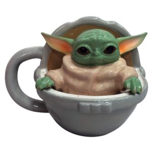 bioworld star wars the mandalorian grogu 12 oz. sculpted ceramic mug