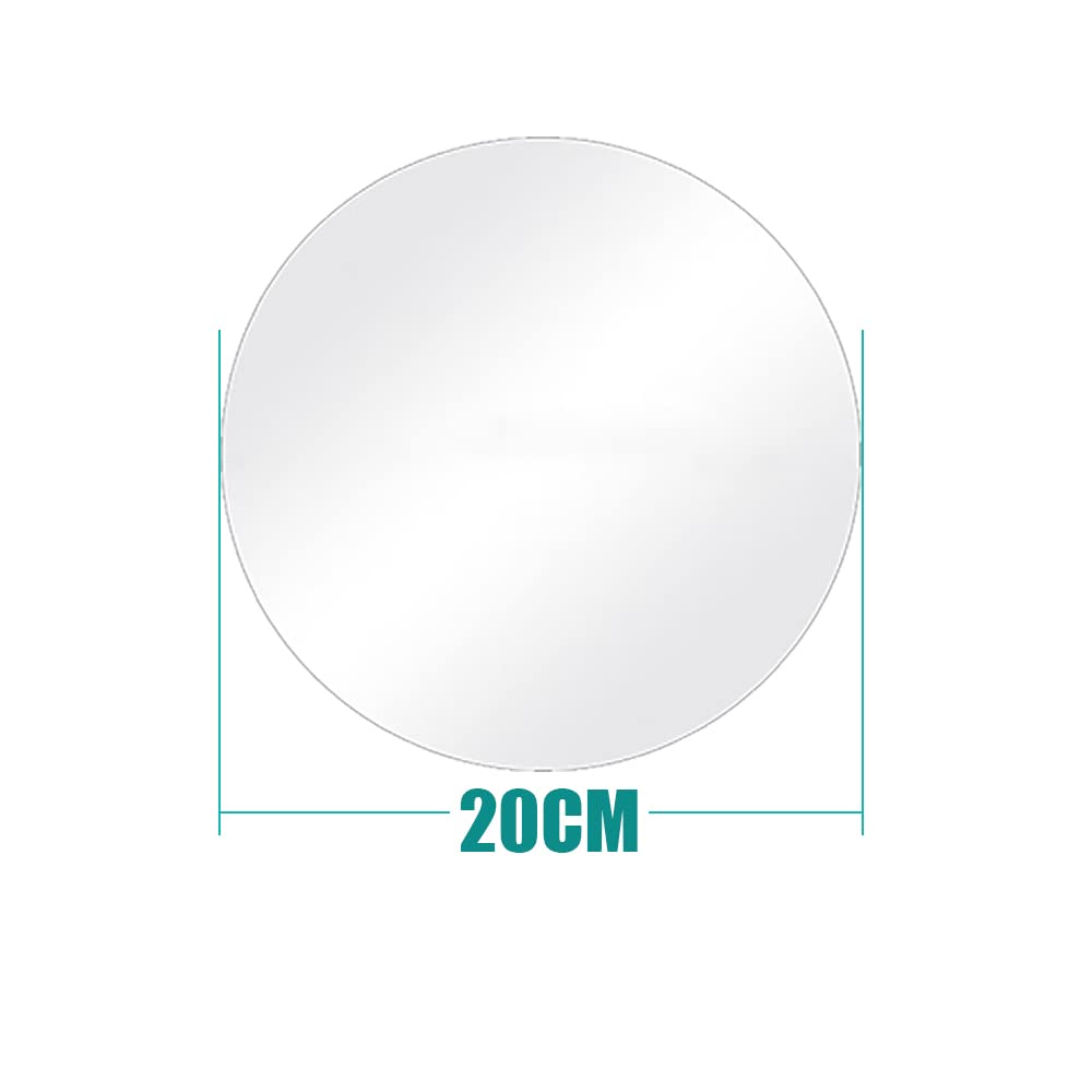 Mirror Trays for Table Wedding Centerpieces Decor Round 8 inch Set of 12 Acrylic Mirror Candle Trays Thickness 2mm