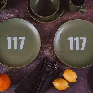 HALO Master Chief 117 Stoneware 8-Piece Dinnerware Set | Plates, Bowls, Mugs