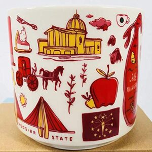 Starbucks Indiana Ceramic Mug Been There Series Across the Globe Collection, 14 ounces