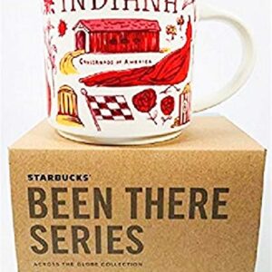 Starbucks Indiana Ceramic Mug Been There Series Across the Globe Collection, 14 ounces