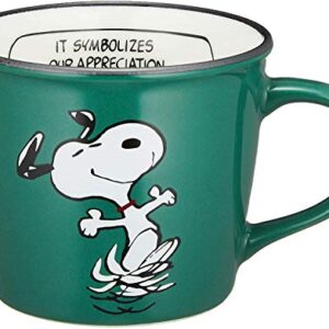 Ken Onishi Peanuts Snoopy Color Mug, Green PT-1303 Diameter 3.6 x Height 3.1 inches (92 x 120 x 78 mm)