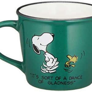 Ken Onishi Peanuts Snoopy Color Mug, Green PT-1303 Diameter 3.6 x Height 3.1 inches (92 x 120 x 78 mm)