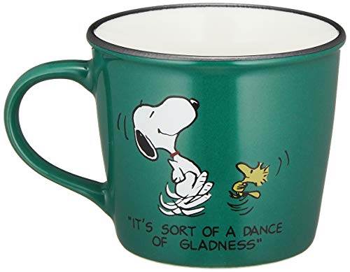 Ken Onishi Peanuts Snoopy Color Mug, Green PT-1303 Diameter 3.6 x Height 3.1 inches (92 x 120 x 78 mm)