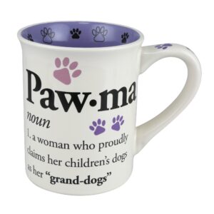 enesco our name is mud paw-ma definition grand-dogs coffee mug, 16 ounce, multicolor