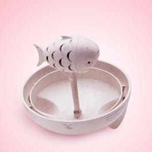 Digoon 10 oz Cute Cat Glass Cup Tea Mug With Fish Tea Infuser Strainer Filter