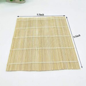 Bamboo Sushi Rolling Mat, 9.5x9.5 Inch, 4 Pcs Set