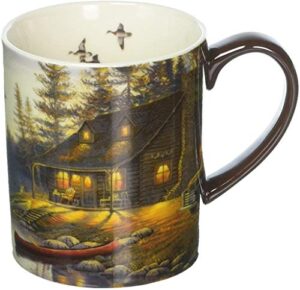 lang lake retreat mug by sam timm, 14 oz., multicolored