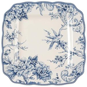 222 fifth adelaide blue & white 11" dinner plate - 1 replacement plate only