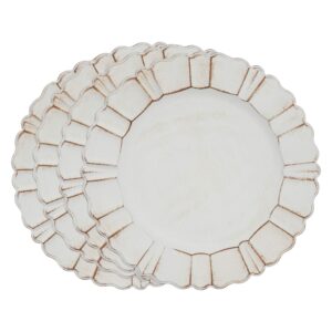 Scalloped Ruffled Charger Plates (Set of 4)