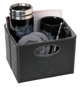 harley-davidson bar & shield logo gift basket set, black & gray hdl-19905