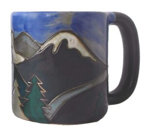 mara stoneware mug - snowy mountains - 16 oz