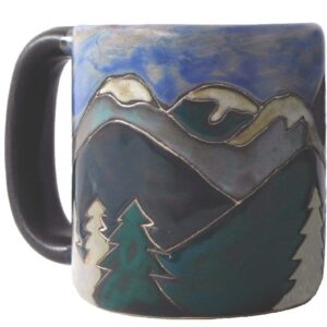 Mara Stoneware Mug - Snowy Mountains - 16 oz