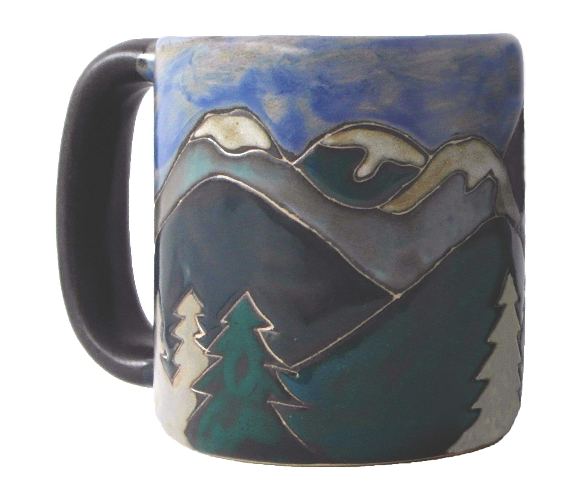 Mara Stoneware Mug - Snowy Mountains - 16 oz