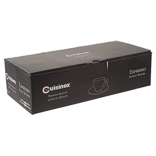 CUISINOX Cusinox White Porcelain Espresso Cup Sets for Espresso Coffee, 2 Oz