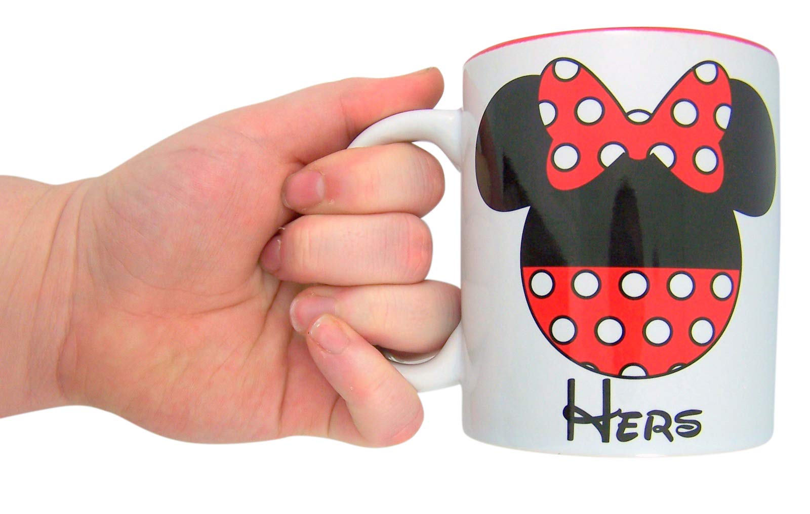 Needzo His and Hers Mickey and Minnie Couples Coffee Mug Cup, Set of 2