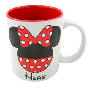 Needzo His and Hers Mickey and Minnie Couples Coffee Mug Cup, Set of 2