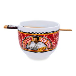 toynk seinfeld no soup for you 20-ounce ramen bowl and chopstick set