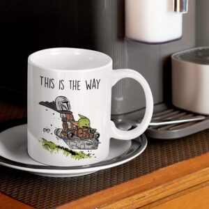 This is the Way Mug | The Mandalorian The Child Grogu | Nerd Geek Mug | Funny Mug | Mandalorian Cup | Coffee Tea Mug | White (11 Ounces)