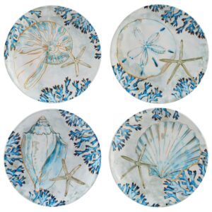 certified international playa shells 8.5" salad/dessert plates, medium, set of 4