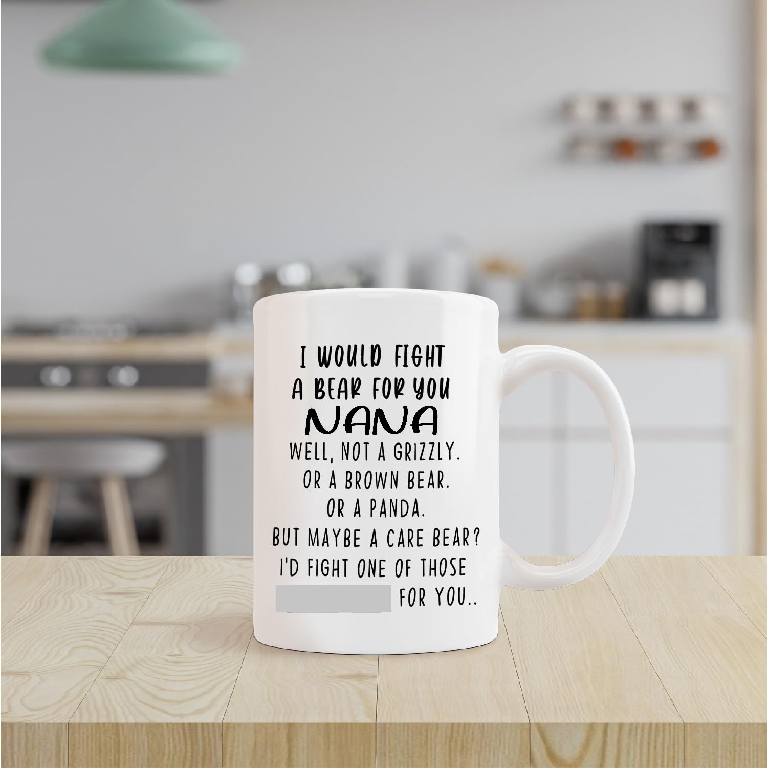 kunlisa Best Nana Mug Cup,I Would Fight a Bear for You Nana Ceramic Mug-11oz Coffee Milk Tea Mug Cup,Grandmother Grandma Nana Birthday Mother's Day Gifts From Grandson Granddaughter Grandkids